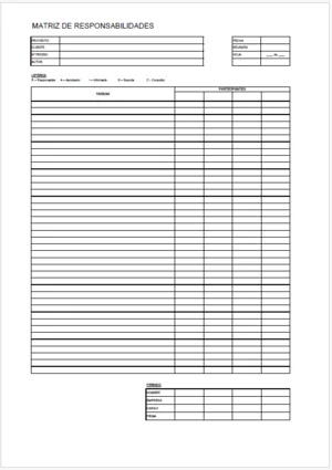 Matriz RACI de responsabilidades | Plantilla en Excel