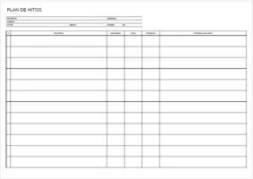 Plantilla de plan de hitos | Recusos en project management
